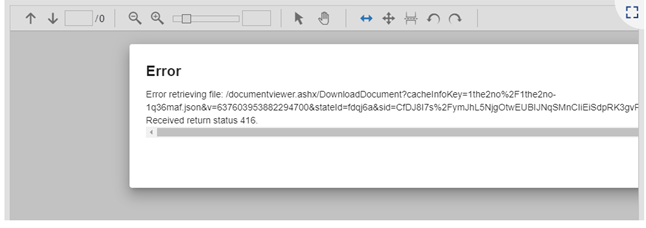 Error Retrieving File 416 status returned - GleamTech